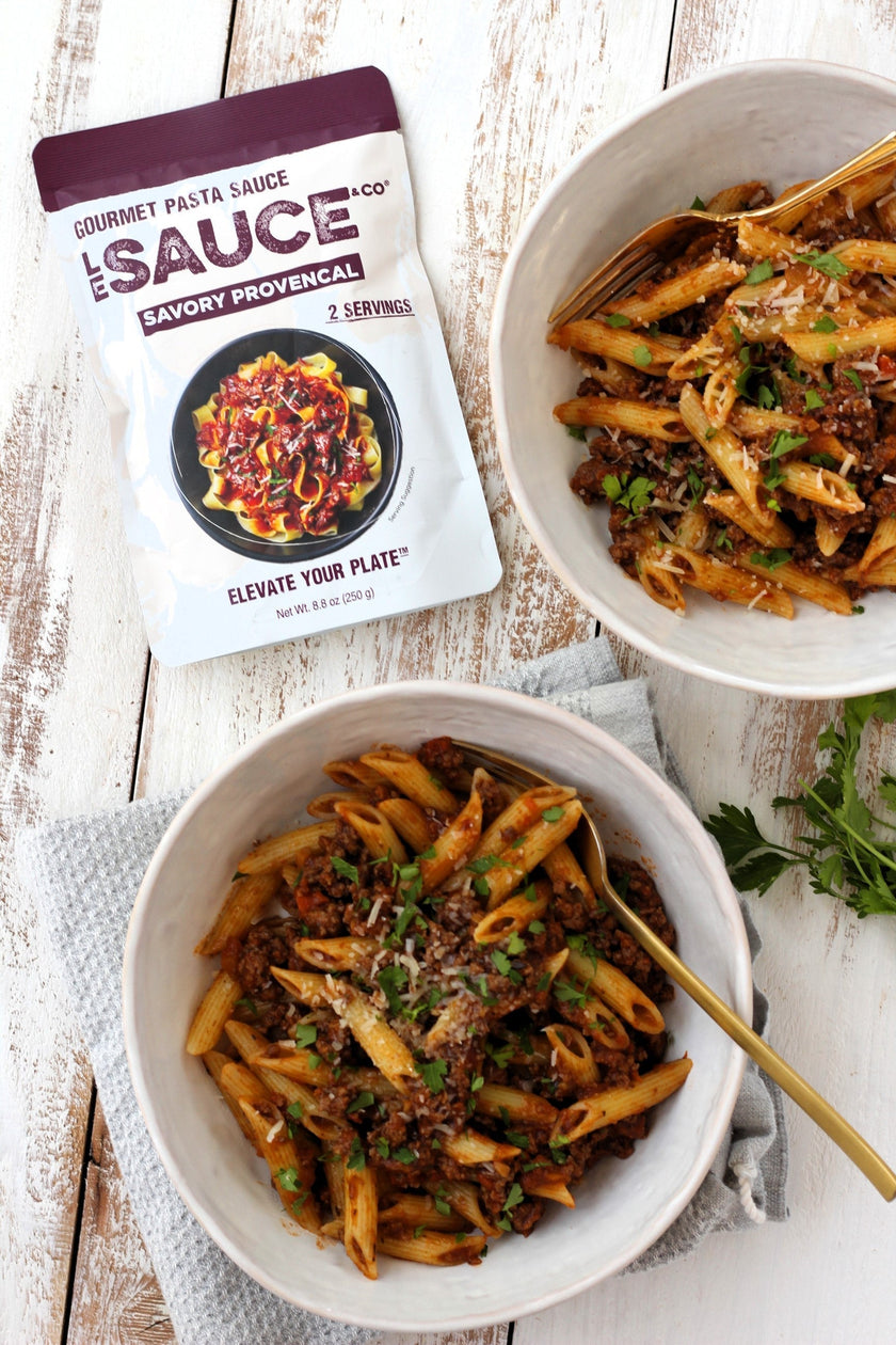 Protein Packed Savory Provencal Pasta: A Cozy Dinner for Two – Le Sauce ...